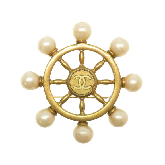 CHANEL | Jewelry | Chanel Vintage Steering Wheel Fake Pearl Coco Mark ...
